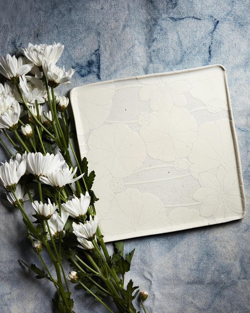 Sgraffito Square Plate (OUT OF STOCK) – Nalata Nalata